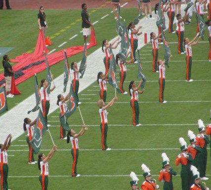 Hurricanettes color guard returns to Hurricanes home game | The Miami ...